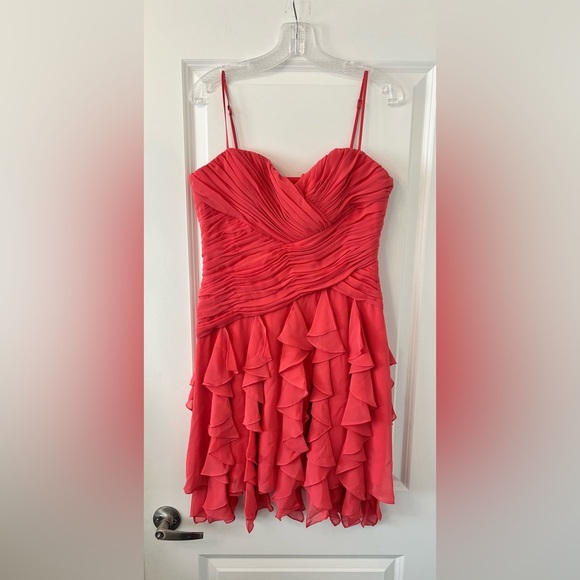 Max & Cleo | Dresses | Max Cleo Coral Ruffle Mini Dress | Poshmark